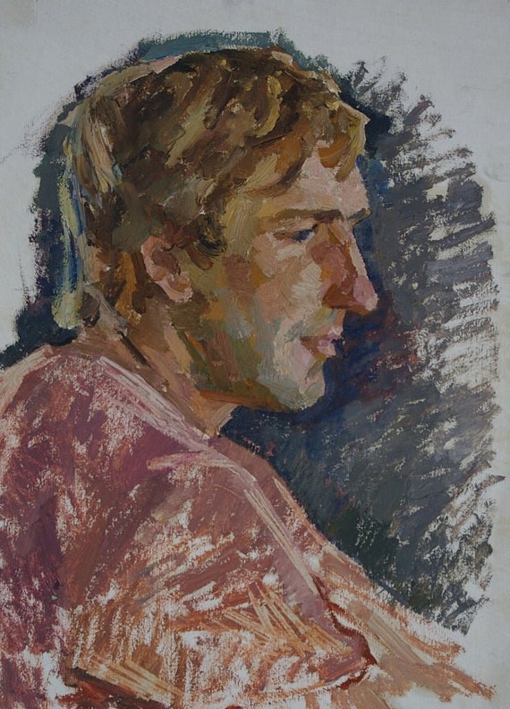 Porträt Mann männliches Porträt Antik ölgemälde original | Etsy