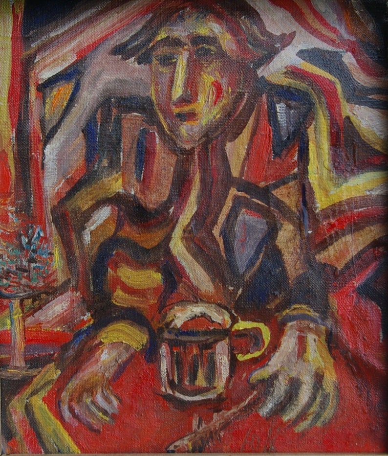 Abstract Painting Avant-garde Expressionisme Antique Oil - Etsy