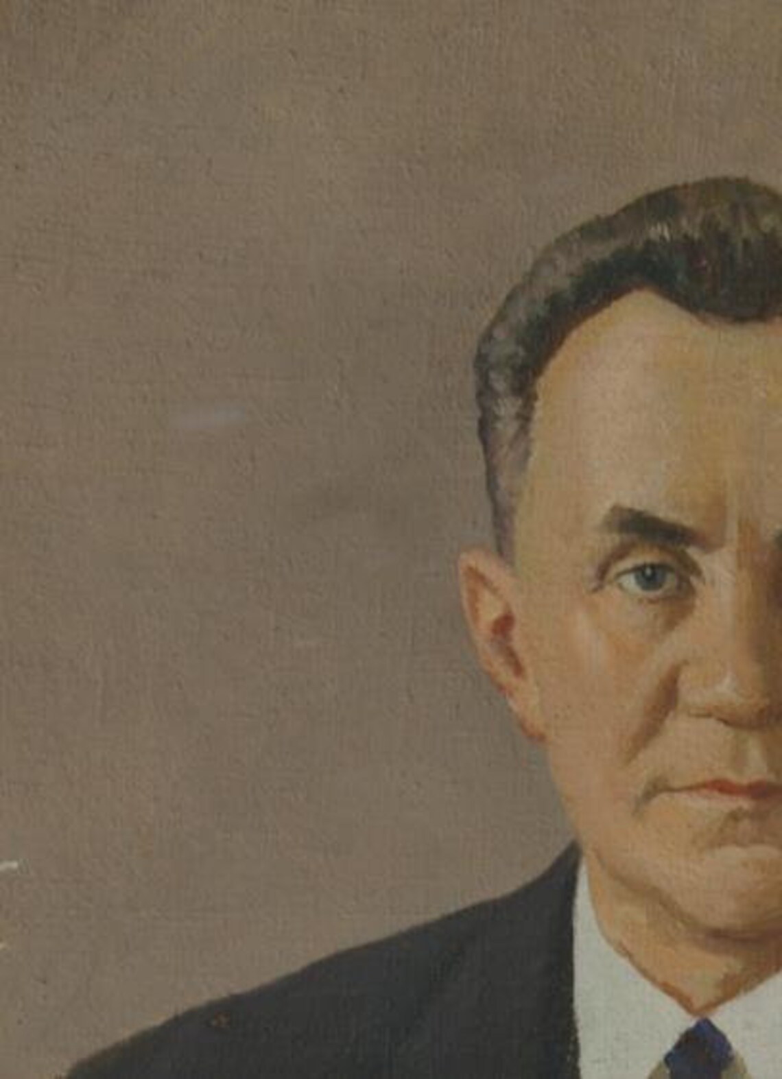 Portrait Politician Large Male Portrait Antique Oil Painting Original ...