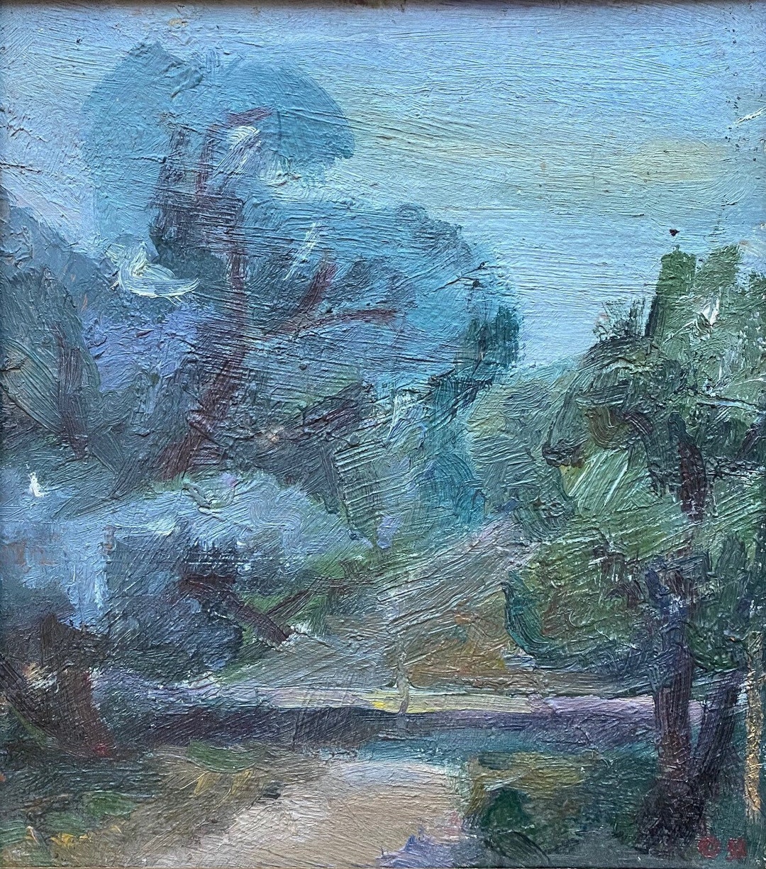 Landscape Painting Impressionism Spring Landscape Antique Oil Painting ...