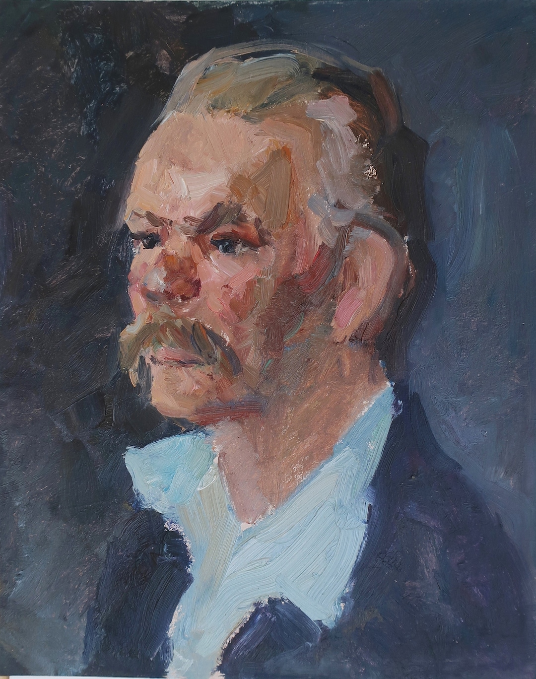 Soviet Man Portrait, Original Oil Painting, Ukrainian Artist (1975) - Etsy