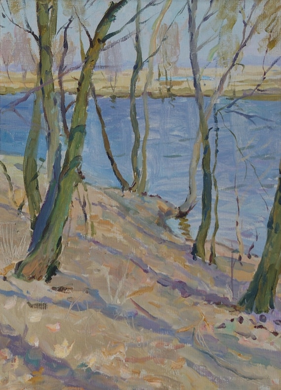 Landscape Painting Impressionism Forest Landscape Woodland | Etsy