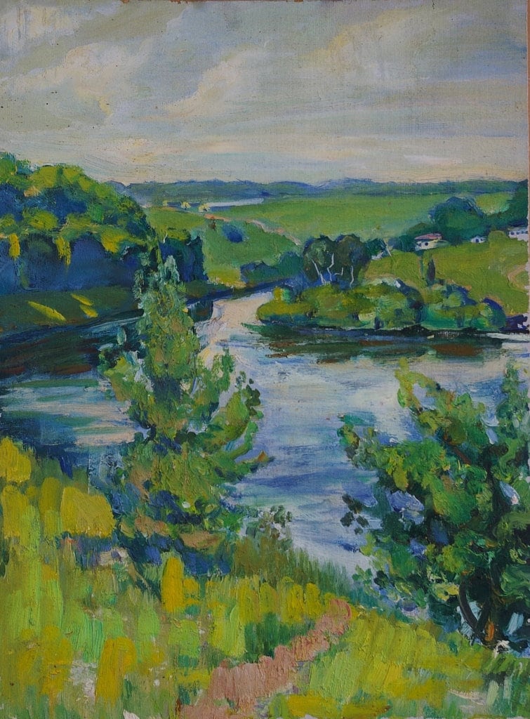 Impressionism River Painting Landscape Antique Oil Painting - Etsy
