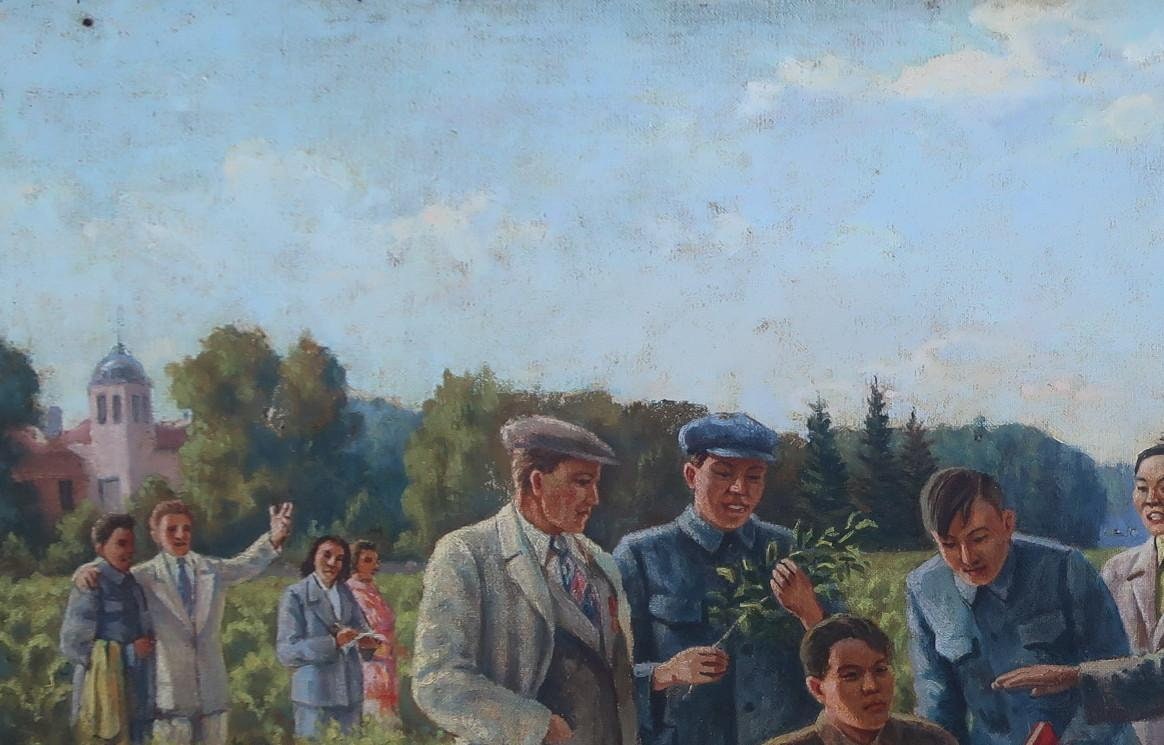Soviet Socialist Realism Oil Painting, Ukrainian Artist Abramov, 1956 ...