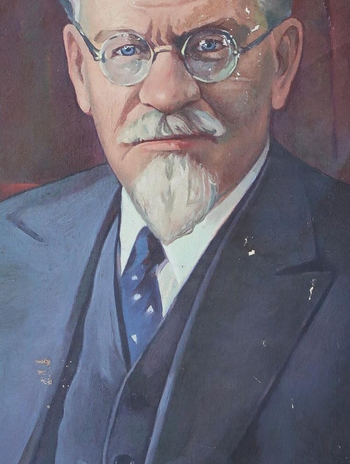 Mikhail Kalinin Large Male Portrait Antique Oil Painting Original ...