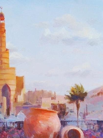 Monuments Castles Architectural Oil Painting Original Soviet Art ...