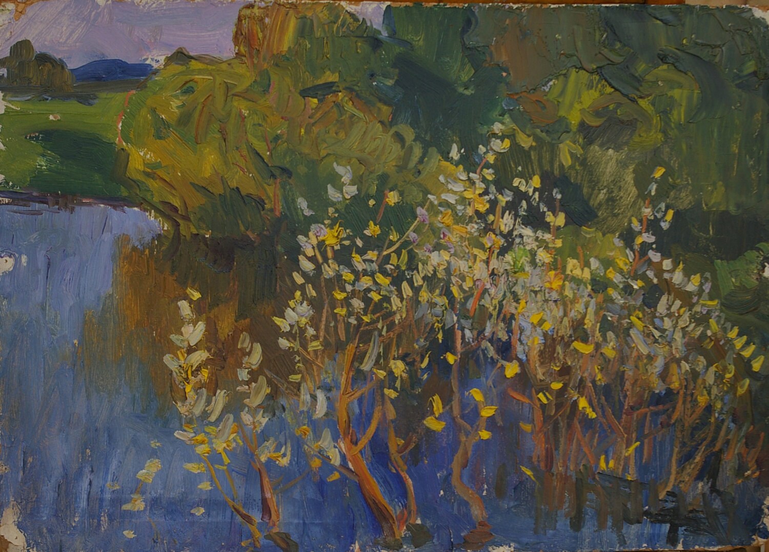 Impressionism Forest Landscape Woodland Scenery Antique Oil | Etsy