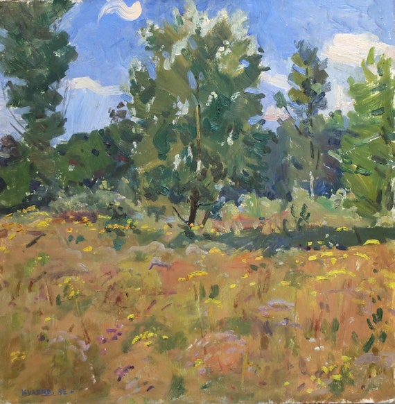 Impressionism Forest Landscape Woodland Scenery Antique Oil - Etsy