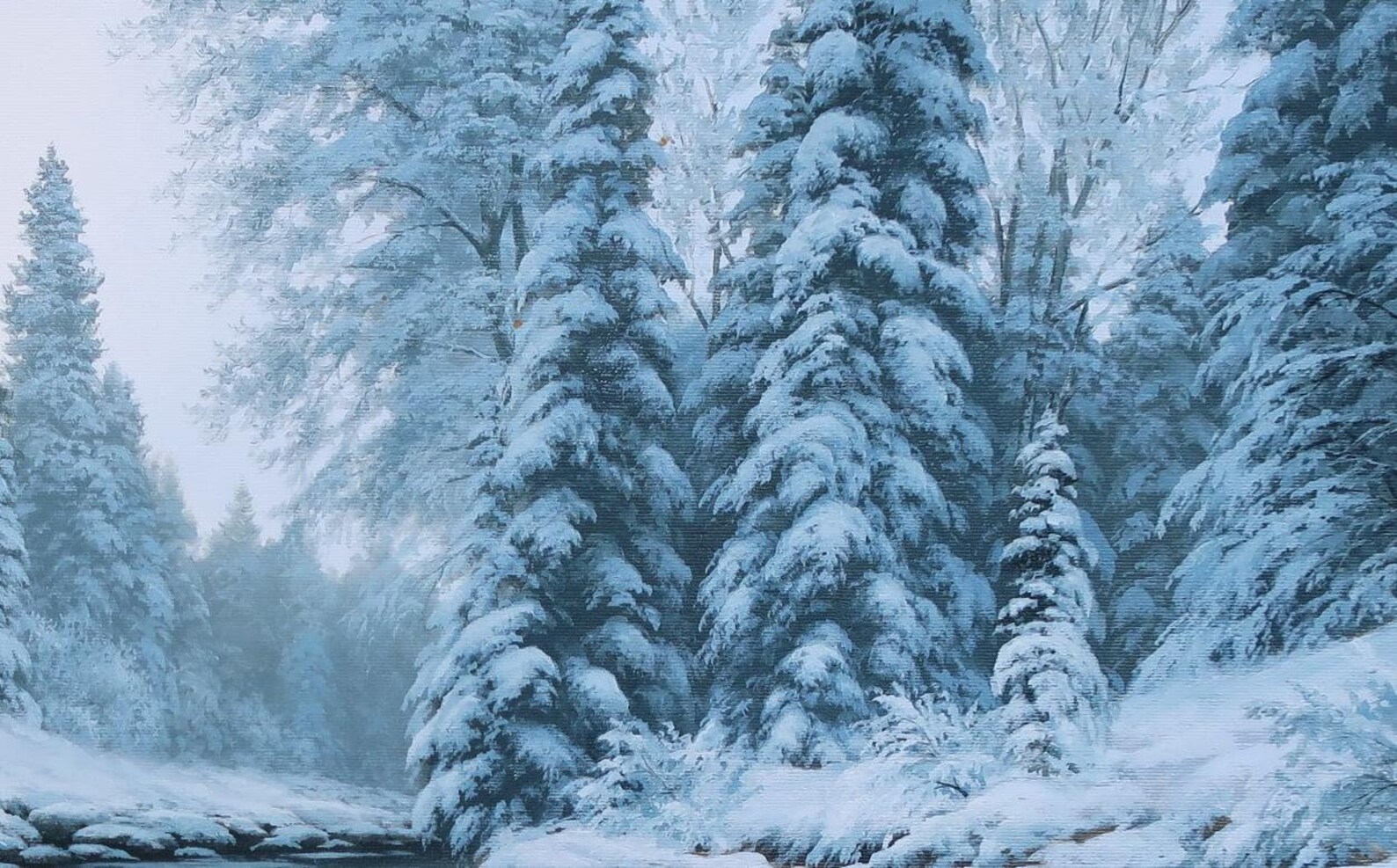 Impressionism Winter Landscape Antique Oil Painting Original - Etsy