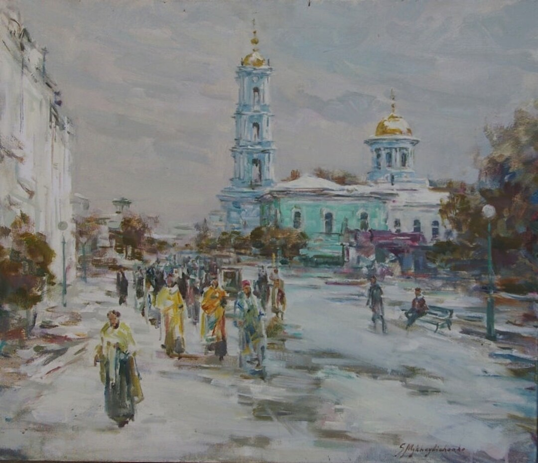 Antique Orthodox Church Oil Painting, Ukrainian Artist S ...