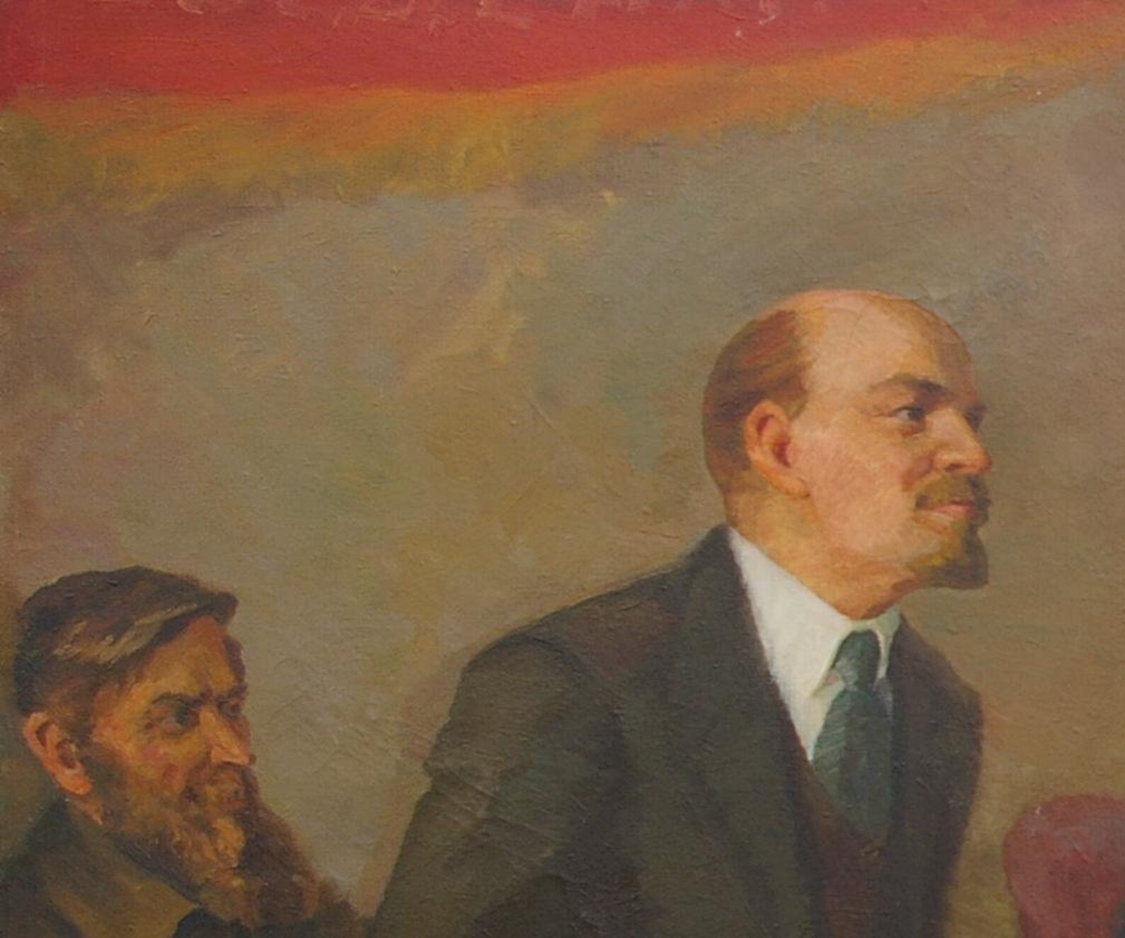 Vladimir Lenin Large Male Portrait Antique Oil Painting - Etsy UK