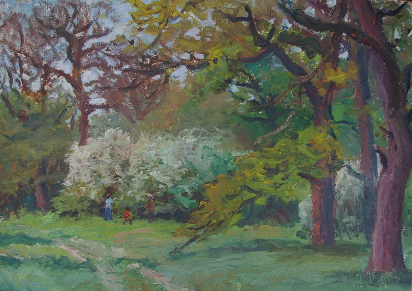 Landscape Painting Impressionism Forest Landscape Woodland - Etsy