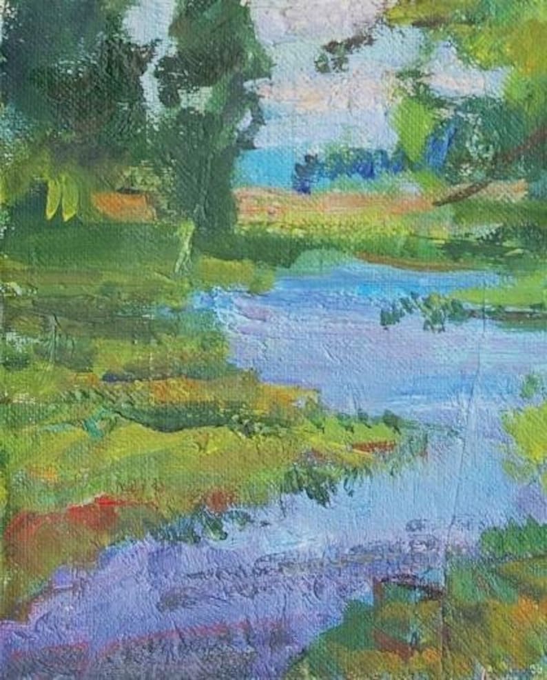 Impressionism River Painting Landscape Antique Oil Painting - Etsy
