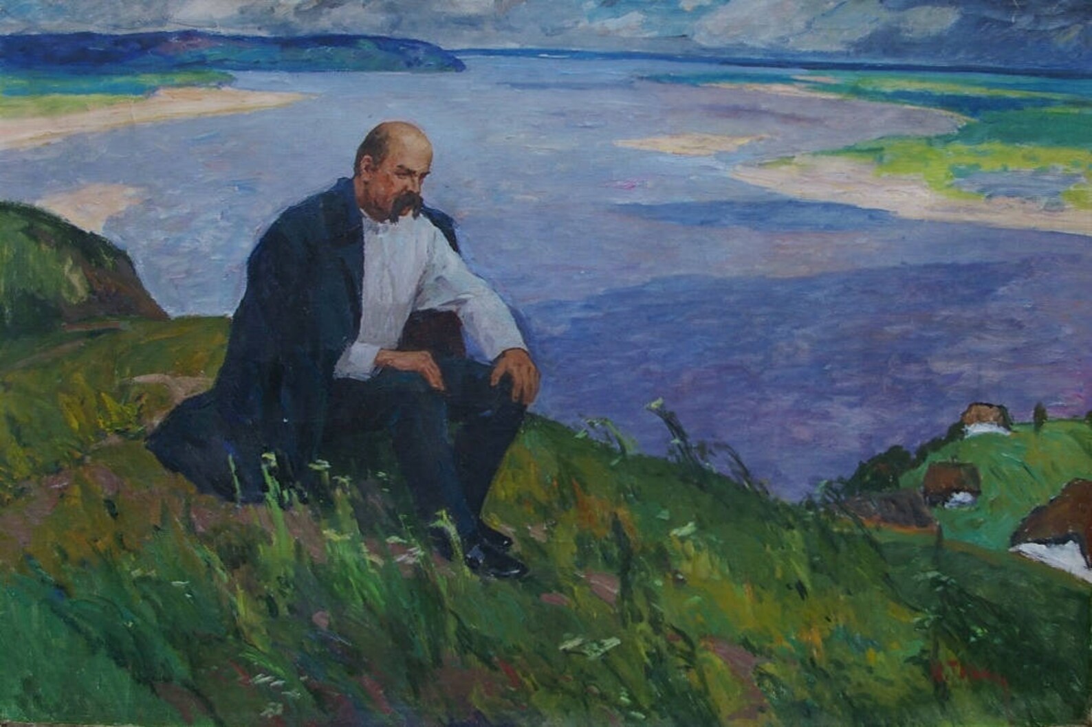 Taras Shevchenko Large Male Portrait Antique Oil Painting - Etsy