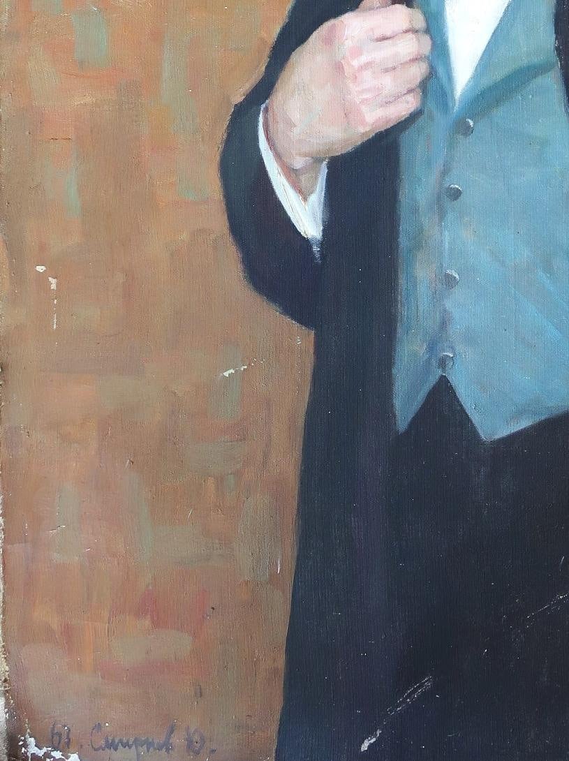 Friedrich Engels Portrait Large Male Portrait Antique Oil - Etsy