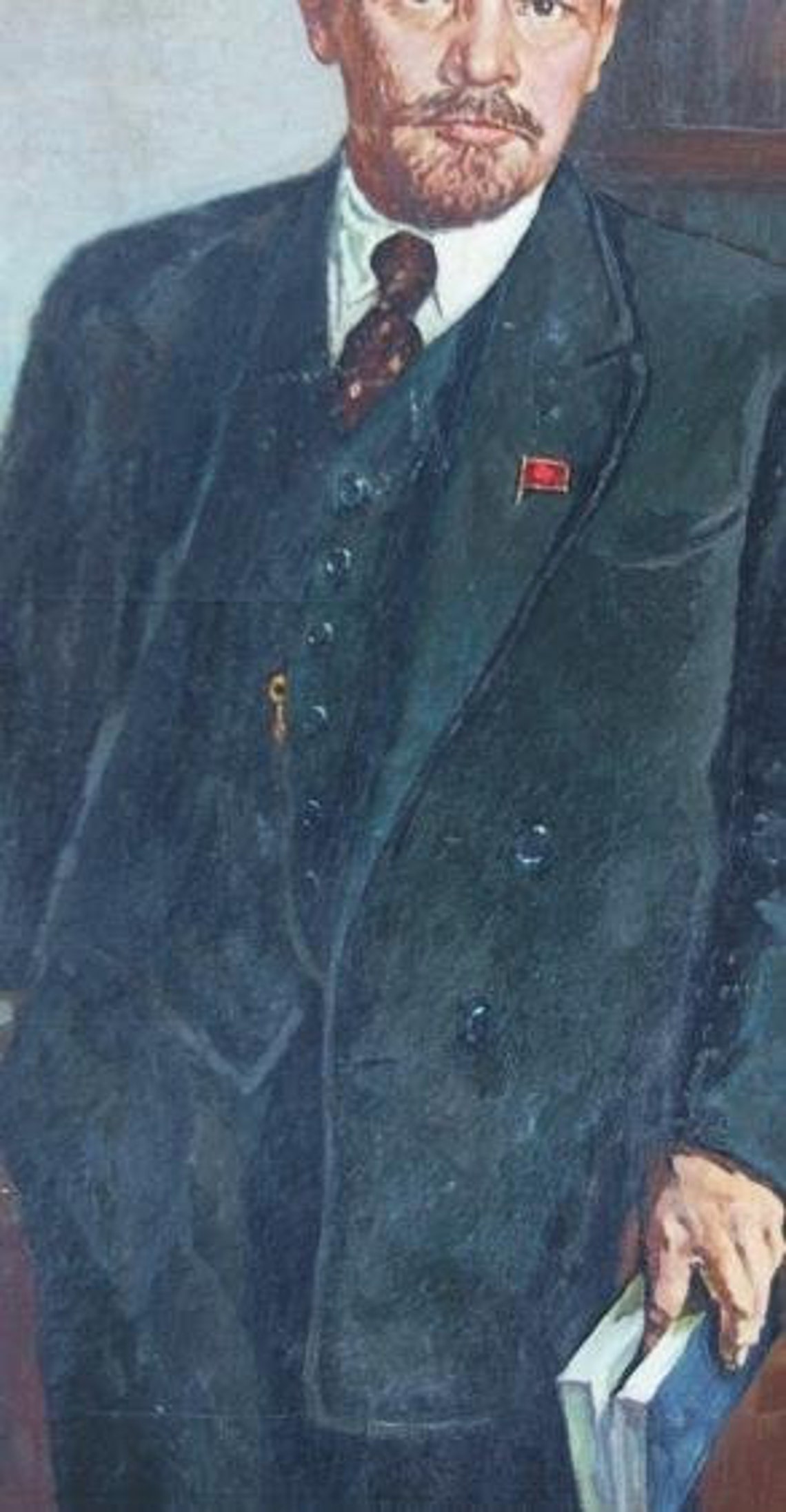 Vladimir Lenin Large Male Portrait Antique Oil Painting - Etsy