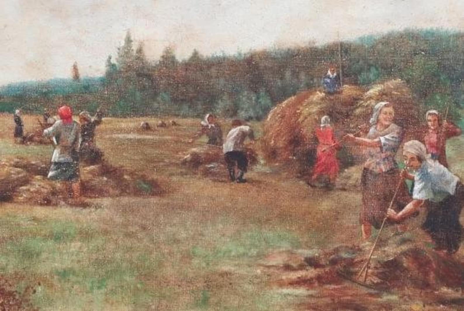 Harvest Wheat Fields Collective Farm Soviet Art Ukrainian - Etsy