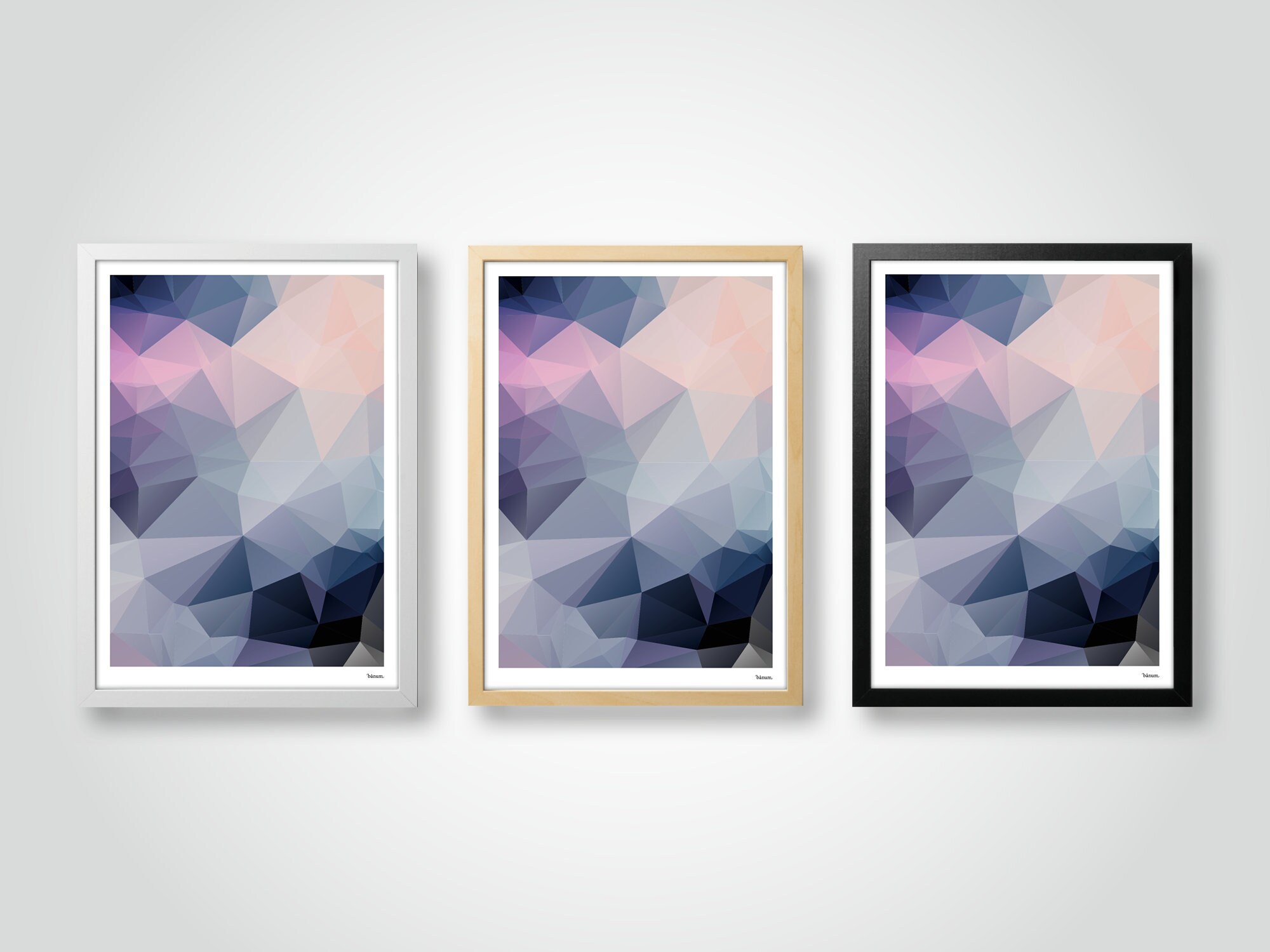 Banum Ima Poster Low Poly Poster Polygon Geometry Art | Etsy