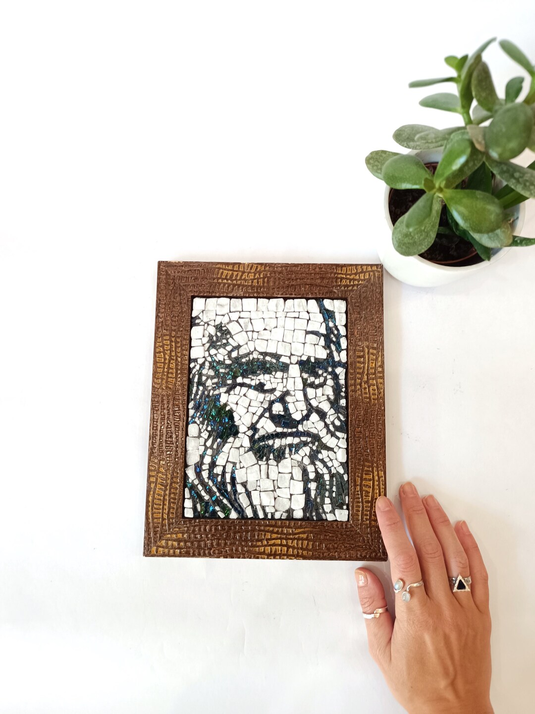 Leonardo Da Vinci Portrait Mosaic Handmade in Italy. Leonardo Da Vinci ...