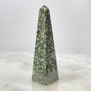 3.25, 59.9g, Chinese Writing Stone, Green Porphyrite Tower, Porphyry ...
