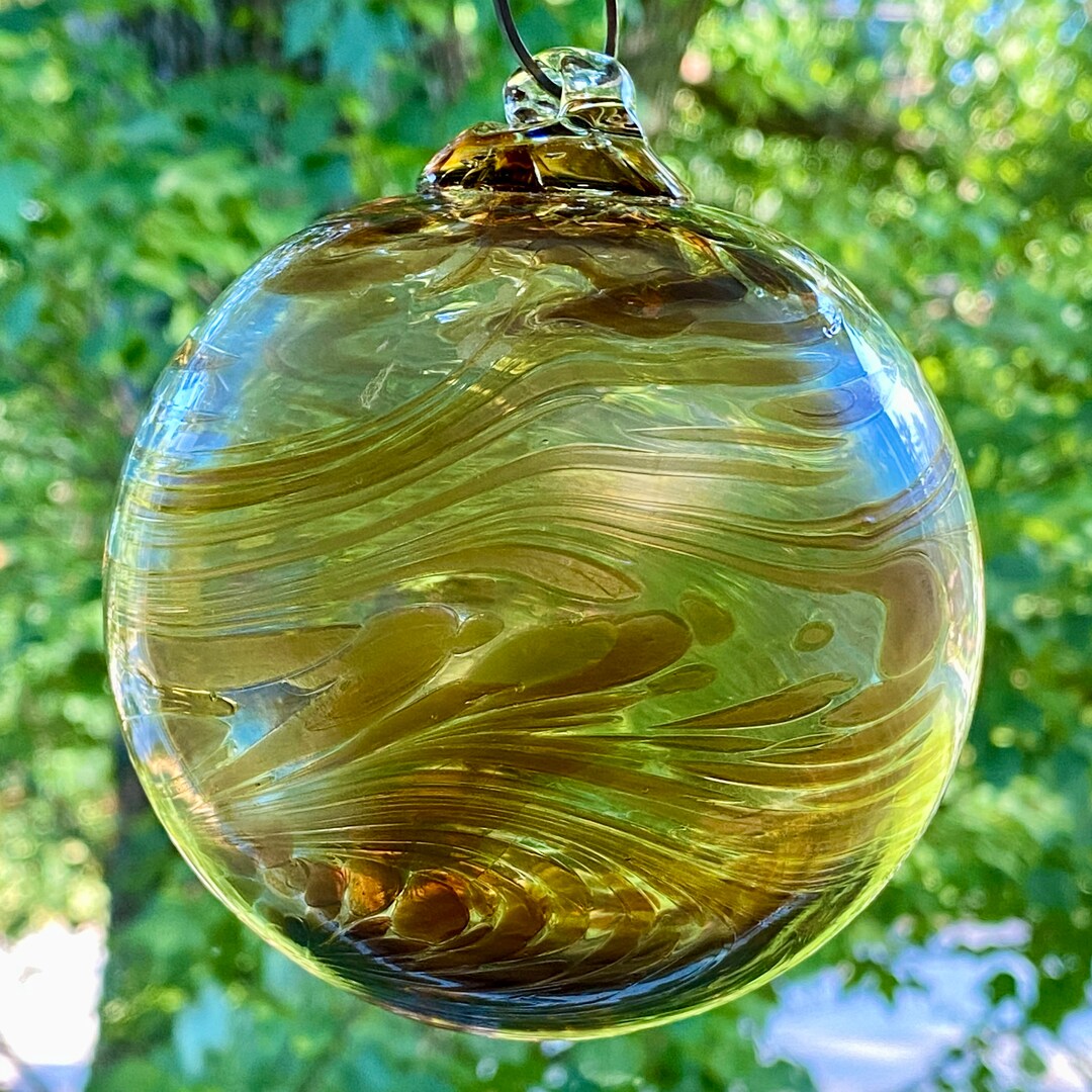 4.00, 8.7 Oz, Hand Blown Glass Friendship Ball, Suncatcher, Glass ...
