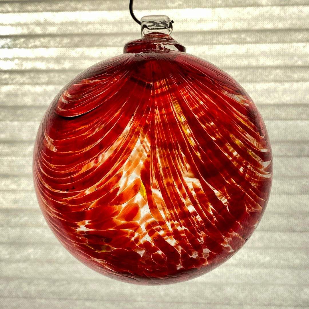 Hand Blown Glass Friendship Ball, Glass Suncatcher, Glass Window ...