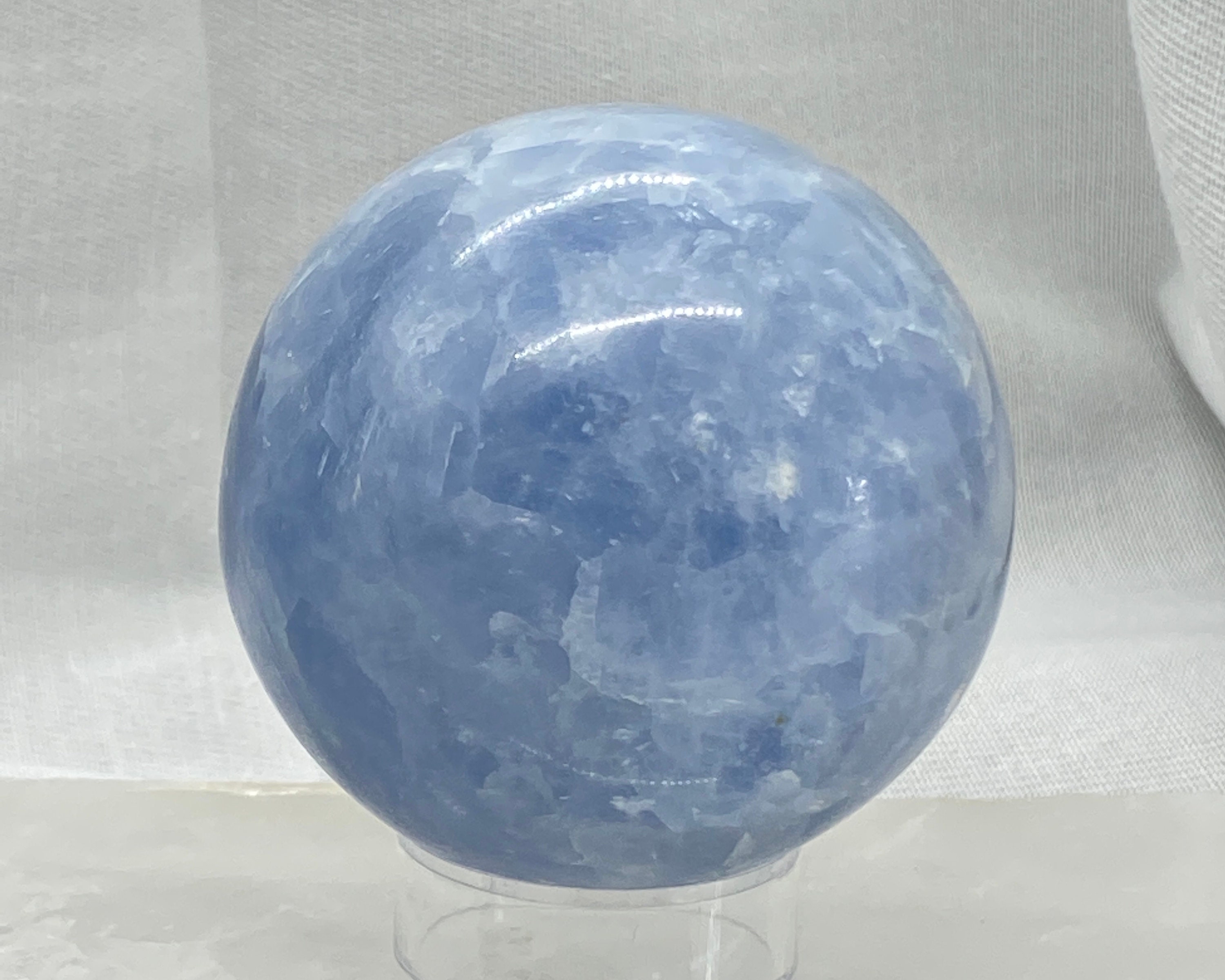 2.4 Blue Calcite Sphere Polished Blue Calcite Sphere | Etsy
