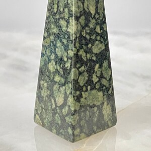 3.25, 59.9g, Chinese Writing Stone, Green Porphyrite Tower, Porphyry ...