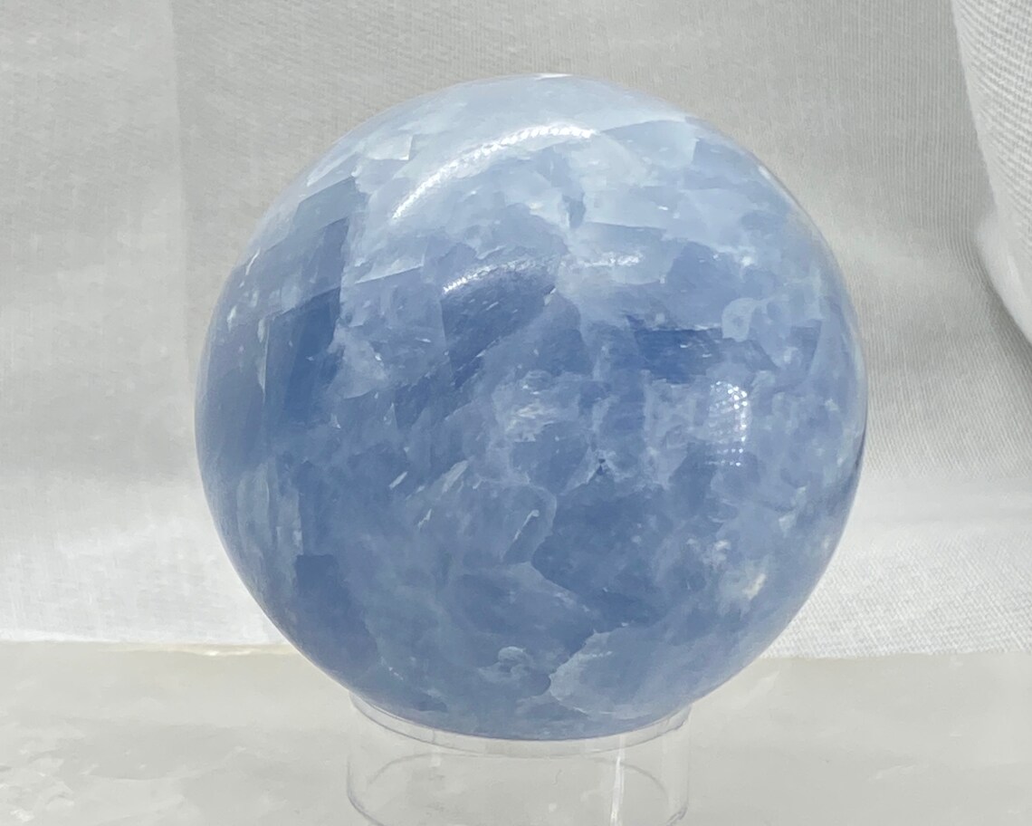 2.4 Blue Calcite Sphere Polished Blue Calcite Sphere | Etsy