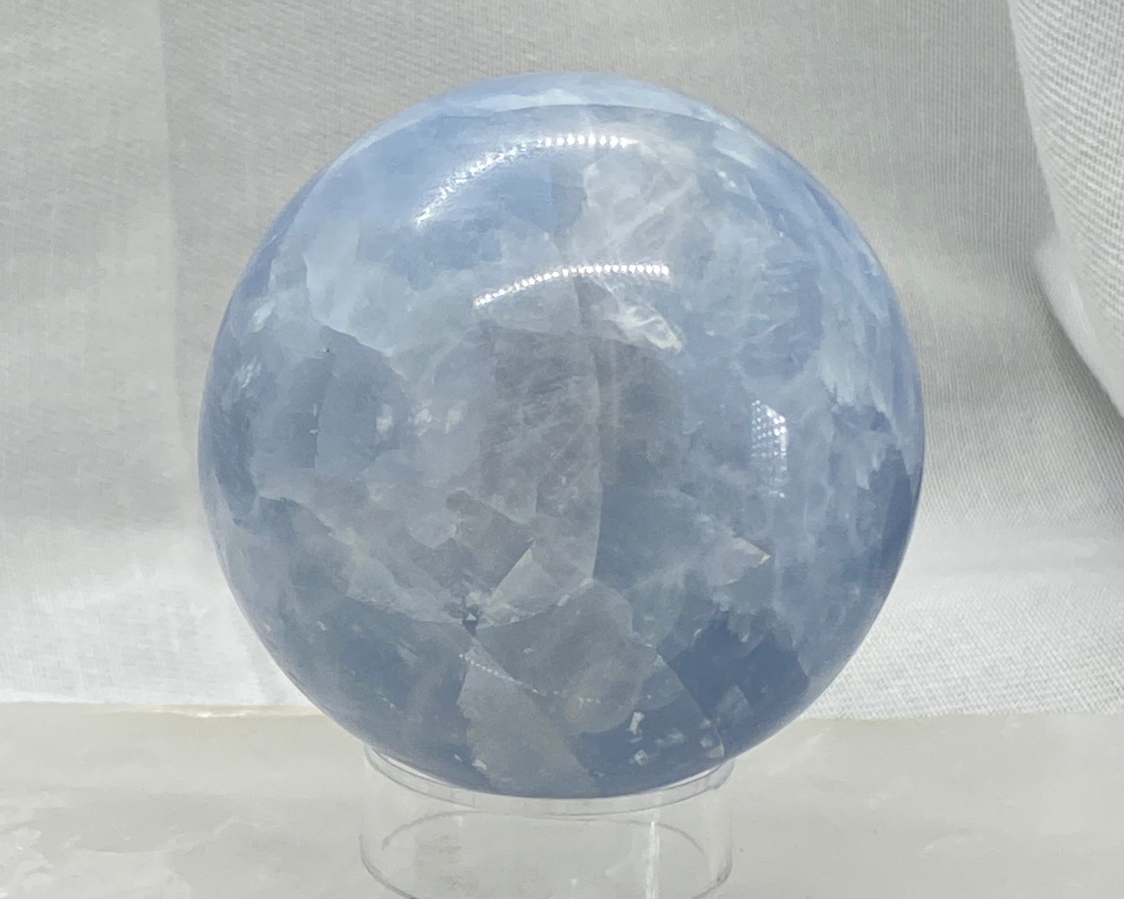 2.4 Blue Calcite Sphere Polished Blue Calcite Sphere | Etsy