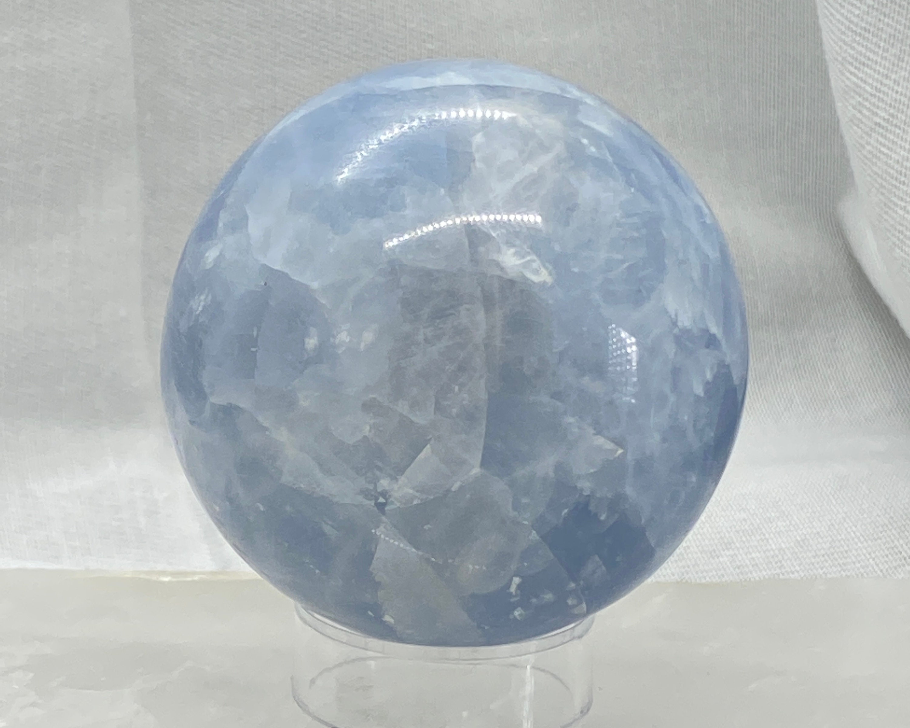 2.4 Blue Calcite Sphere Polished Blue Calcite Sphere | Etsy