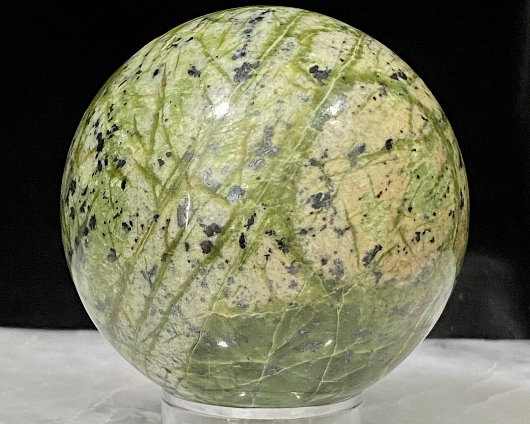 2.48 12.6oz Black Green Jade Sphere Polished Jade Sphere - Etsy