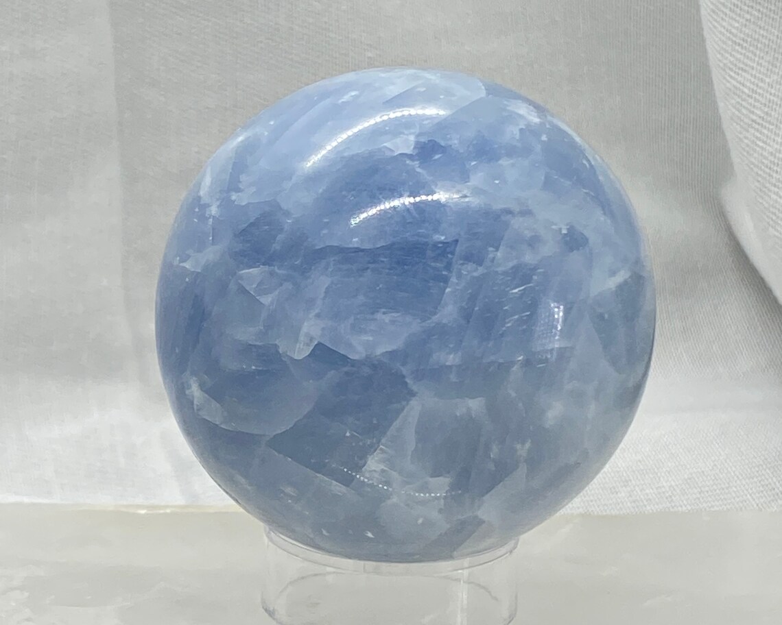 2.4 Blue Calcite Sphere Polished Blue Calcite Sphere | Etsy