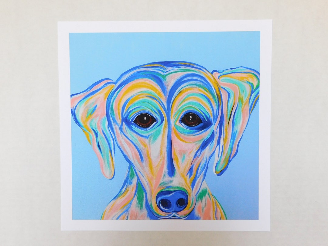 Blue Dog Print Dog Wall Art Dog Print Dog Portrait - Etsy UK
