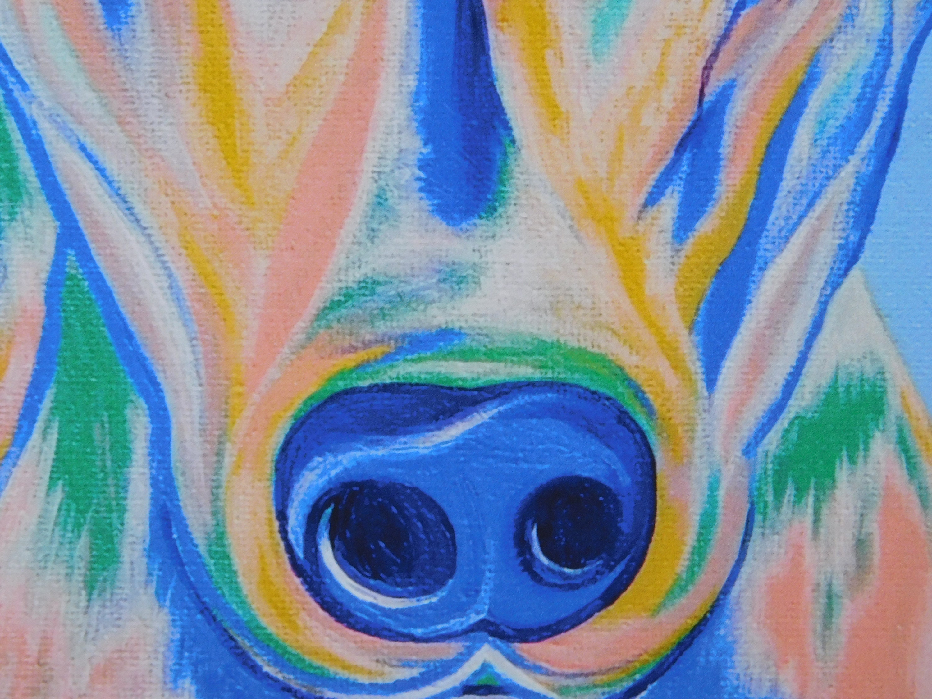 Blue Dog Print Dog Wall Art Dog Print Dog Portrait - Etsy UK