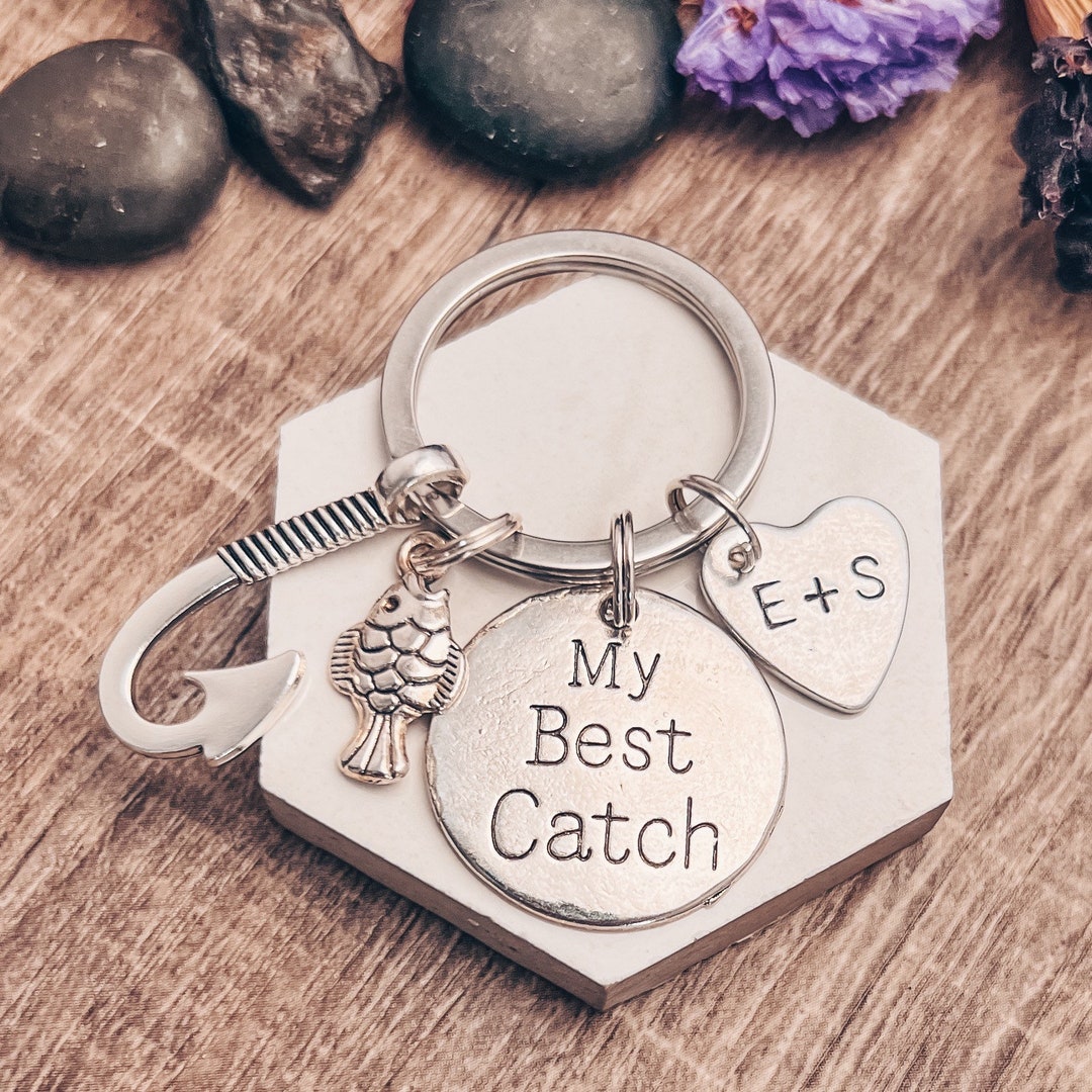 My Best Catch Keychain, Anniversary, Birthday, Christmas Gift for Him ...