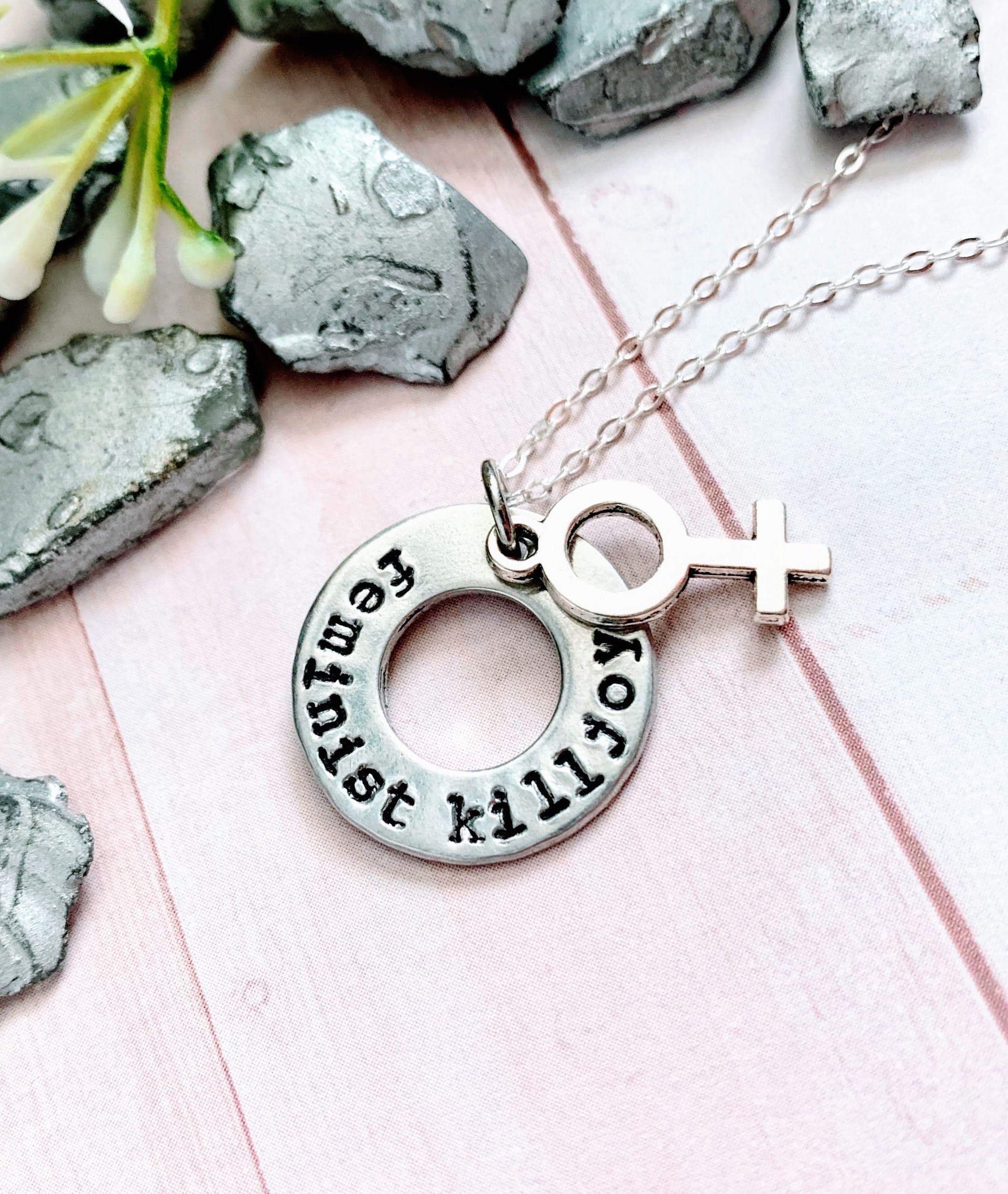 Feminist Killjoy Washer Necklace, Feminism, Activist, Feminist ...