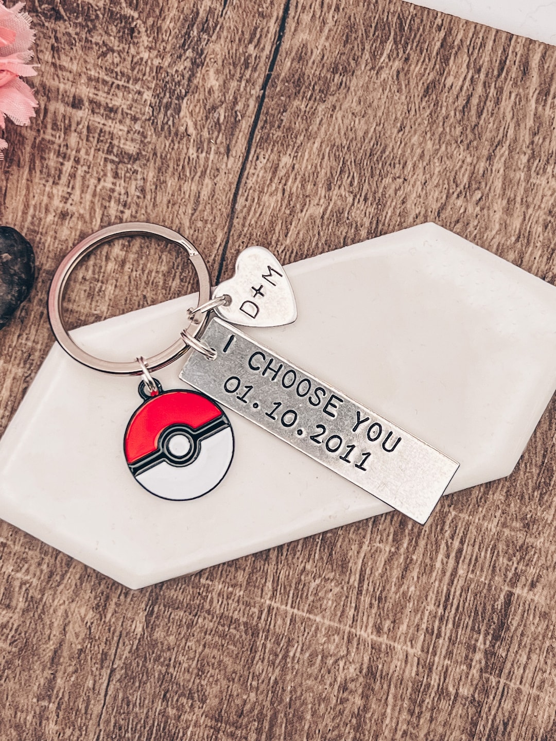 PERSONALIZED Keychain, POKEMON, I Choose You, Couples Keychain ...