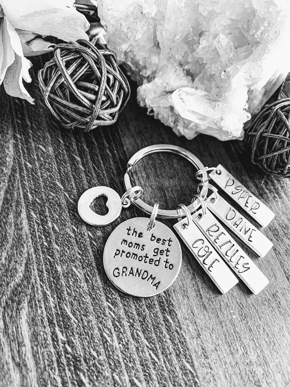 GRANDMA KEYCHAIN With NAMES Only the Best Moms Get Promoted - Etsy
