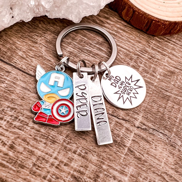 Superhero Keychain - Etsy
