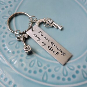 Hamilton Musical Keychain I'm Not Throwing Away My Shot Broadway Lyrics, Hamilton the Musical ...