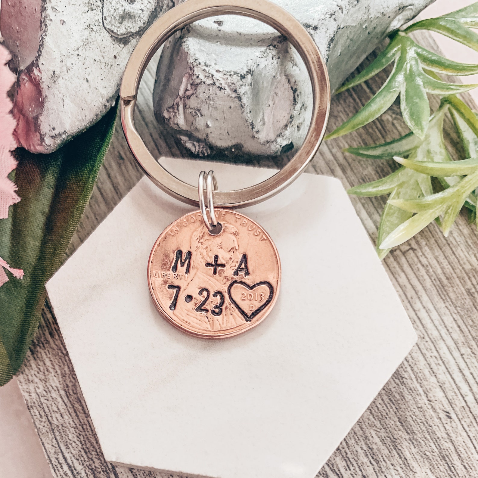LUCKY DAY Anniversary Keychain Gift for Special Day - Etsy