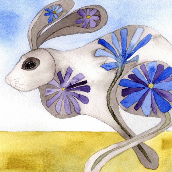 Whimsical Rabbit - Etsy