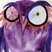 Funky Owl Art Whimsical, Original Watercolor Bird Painting. Nursery ...