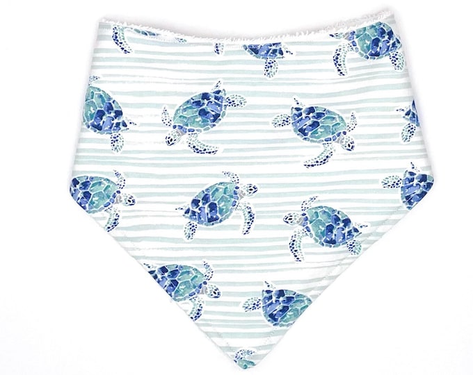 Sea Turtle Bibs for Babies, Baby Boy, Baby Girl, Sea Life Baby Gift ...