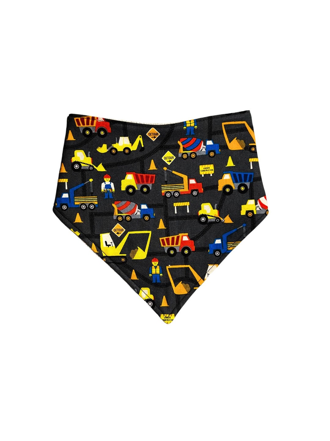 Construction Baby Bib, Construction Baby Gift, Truck Nursery, Excavator ...