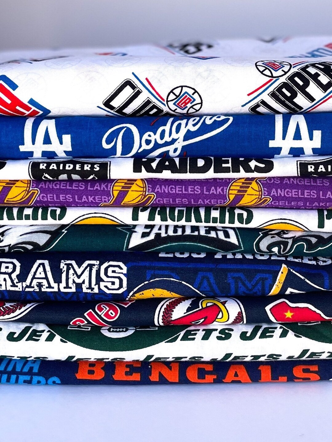 Nfl Fat Quarter, Mlb, Fabric Cotton, Los Angeles Dodgers, La Rams ...