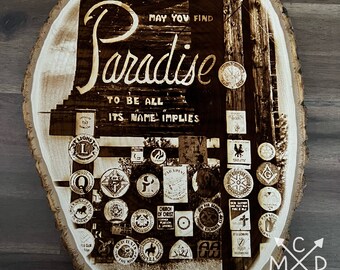 Paradise Wood Name Sign - Etsy