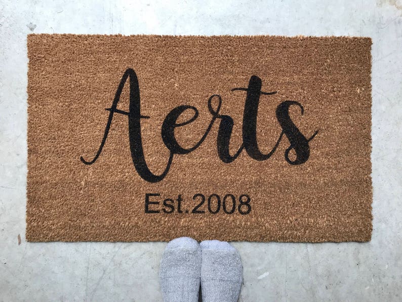 Last Name Doormat Doormat Wedding Gift Personalized | Etsy Last Name Doormat Doormat Wedding Gift Personalized | Etsy