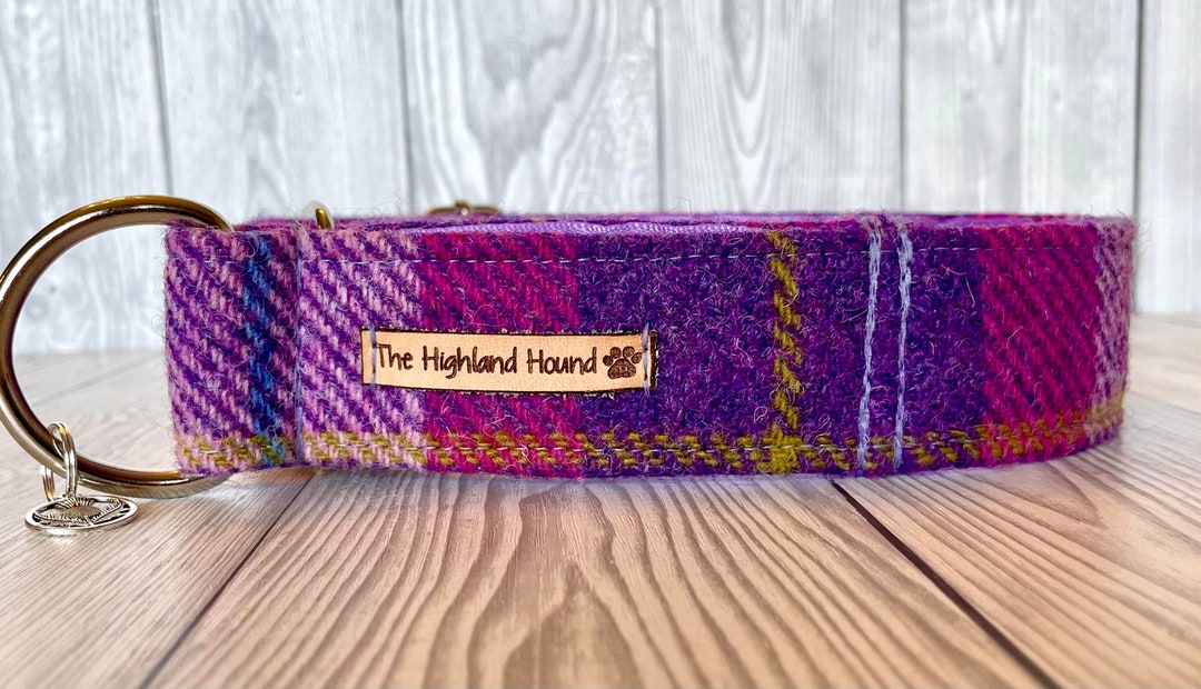 Harris Tweed Fishtail Martingale Dog Collar 2” Peony - Etsy